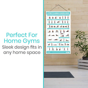 Stretching Workout Poster - 52 Exercises — Vive Health