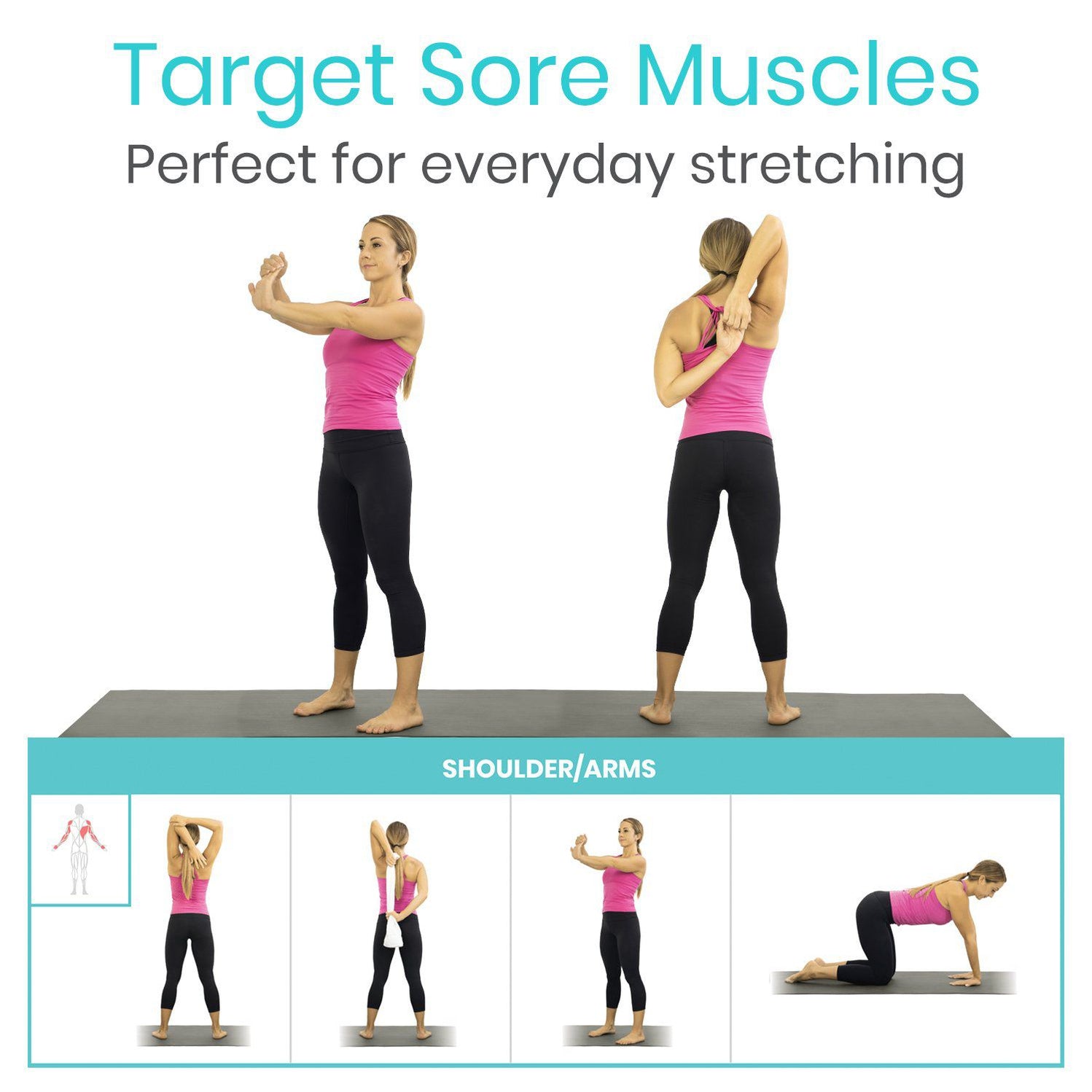 Stretching Workout Poster - 52 Exercises — Vive Health