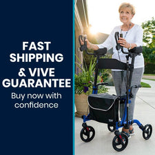 Upright Walker - Standing Rollator with Seat — Vive Health