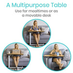 Overbed Table - Rolling Hospital Bed or Laptop Tray — Vive Health