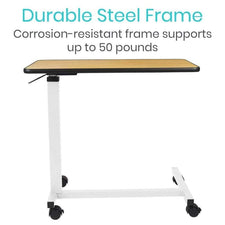 Overbed Table - Rolling Hospital Bed or Laptop Tray — Vive Health