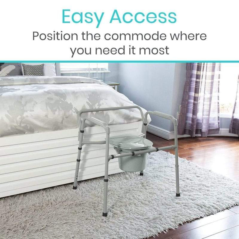 Bariatric Commode - Bedside Toilet Chair for Adults — Vive Health