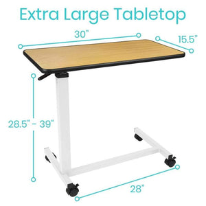 Overbed Table - Rolling Hospital Bed or Laptop Tray — Vive Health