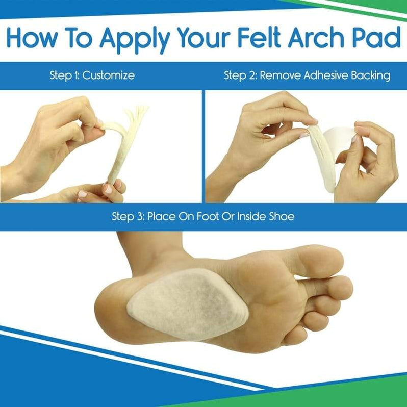 Foot Pads - Felt Arch Supports for Shoes — Vive Health