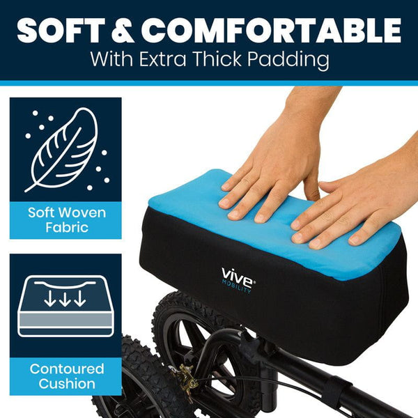 Foam Knee Walker Pad with Comfort Gel - Vive Health