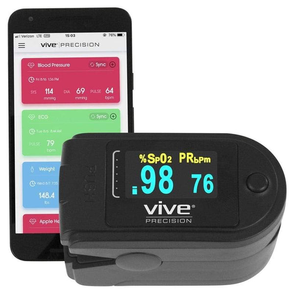 Smart Pulse Oximeter - Oxygen Saturation Tester - Vive Health
