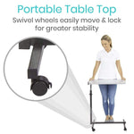 Compact Overbed Table - Tilting For Hospital Bed — Vive Health