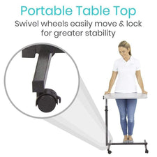Compact Overbed Table - Tilting For Hospital Bed — Vive Health