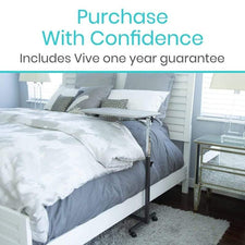 Compact Overbed Table - Tilting For Hospital Bed — Vive Health