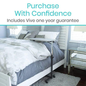 Compact Overbed Table - Tilting For Hospital Bed — Vive Health