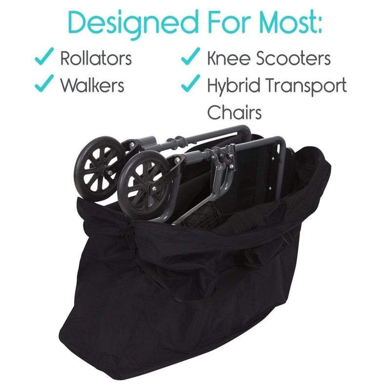 Travel Carry Bag for Rollator or Transport Wheelchair — Vive Health