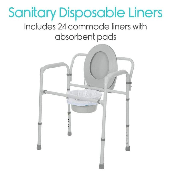 Commode Liners - Disposable & Leakproof - Vive Health