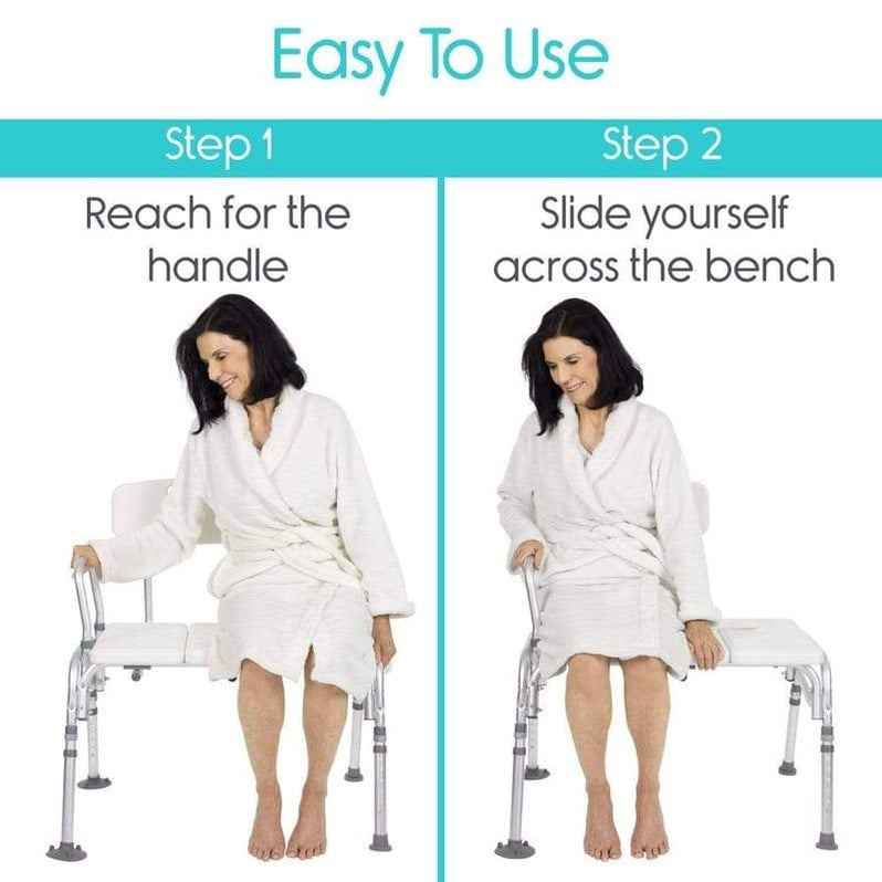 Tub Transfer Bench - Bath or Shower Seat — Vive Health