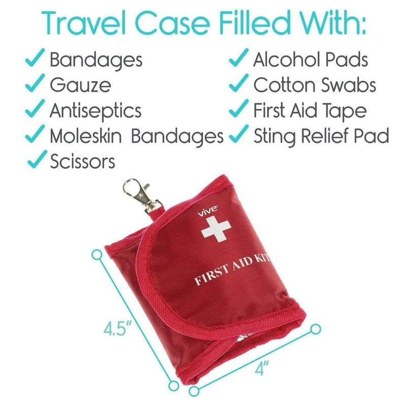 Mini First Aid Kit - 65 Piece Travel Safety To Go — Vive Health