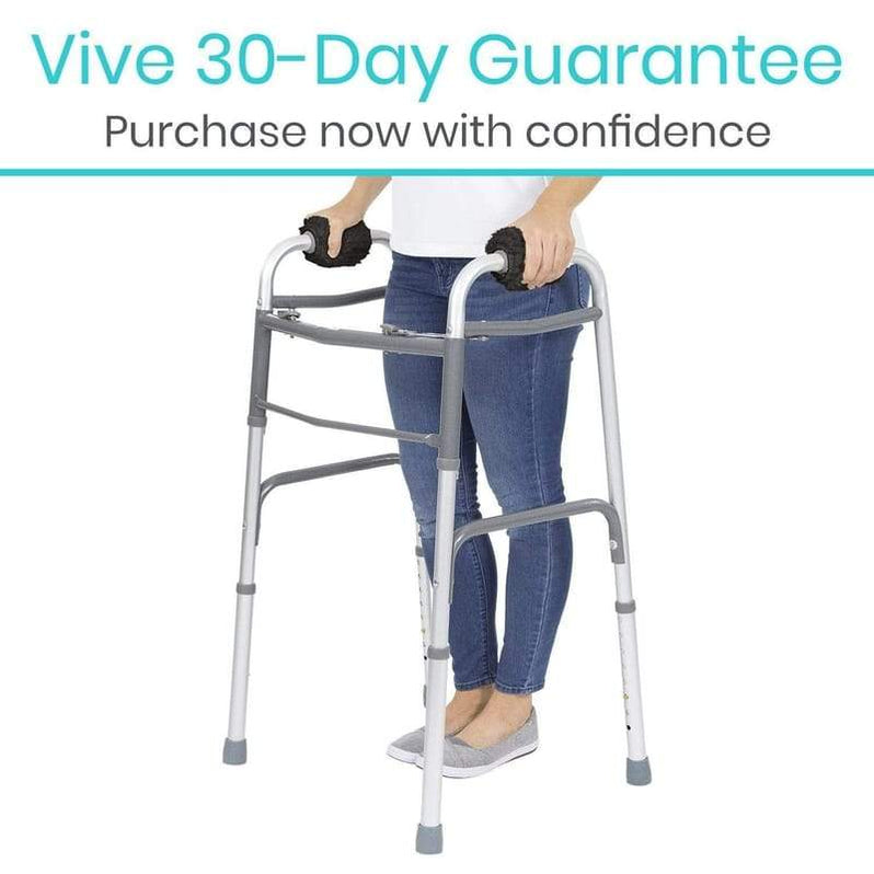 Sheepskin Padded Hand Grips for Folding Walker — Vive Health