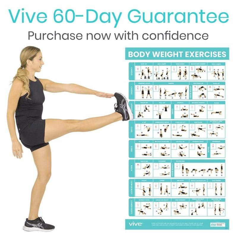 Bodyweight Workout Poster - At Home & Gym Exercises — Vive Health
