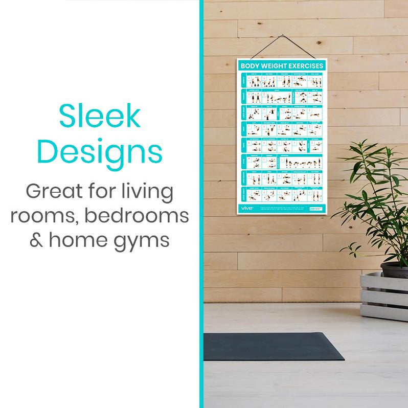 Improved Flexibility Poster 3-Pack - Workout Guide — Vive Health